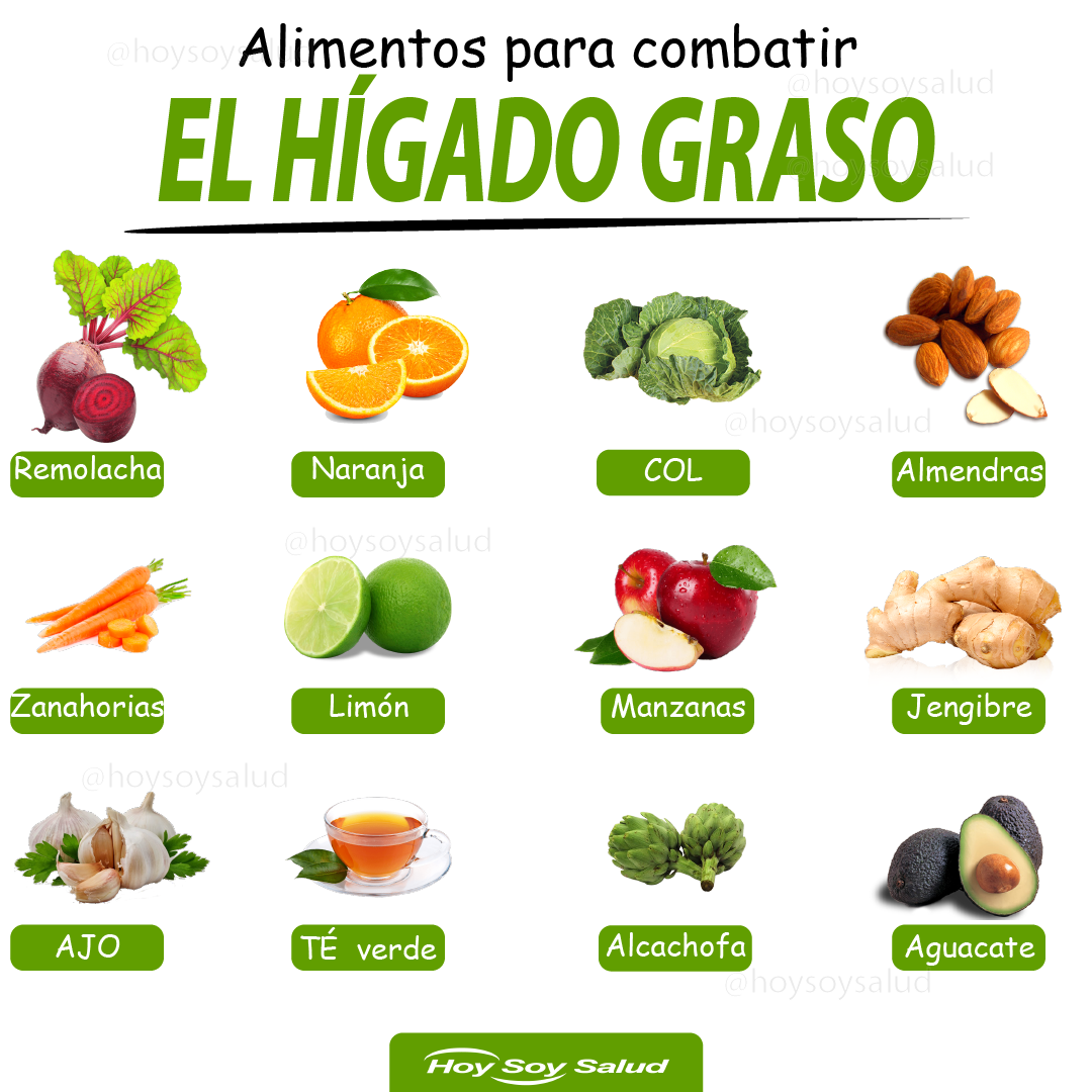 Dieta Para el Hígado Graso, Lista Completa de Alimentos HOYSOY.NET ️